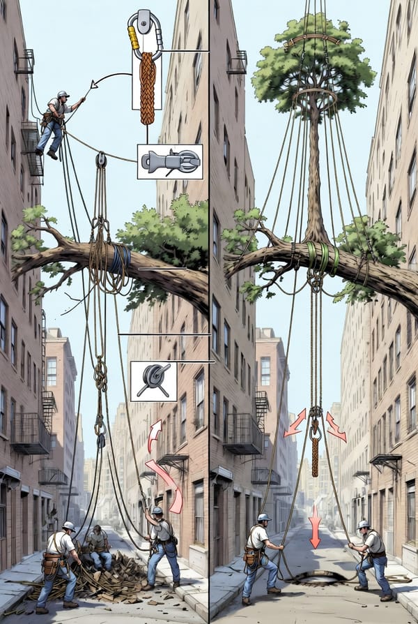 The Anatomy of a Fall: The Rigging Physics Behind Safe, Controlled Tree ...