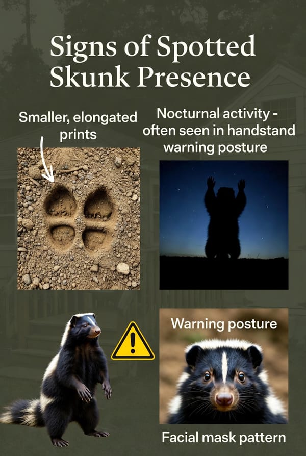 The Spotted Skunk: Handstand Warning Before Spraying