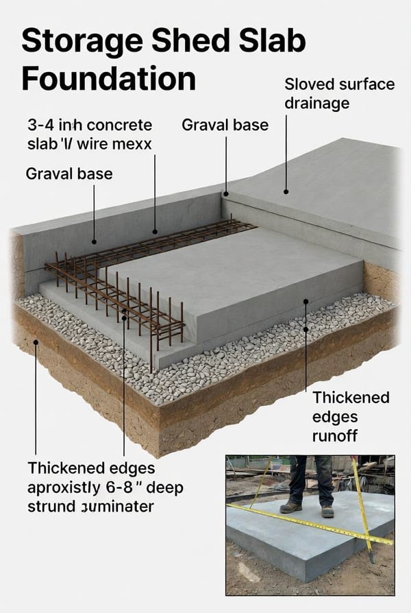 The Concrete Storage Shed Slab: Foundation Requirements for Outdoor ...